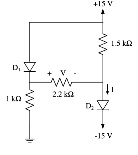 Solved In the following circuit, assume that the diodes are | Chegg.com