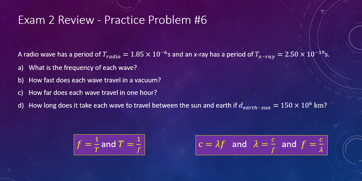 Solved Exam 2 Review - Practice Problem \#6 A radio wave has | Chegg.com