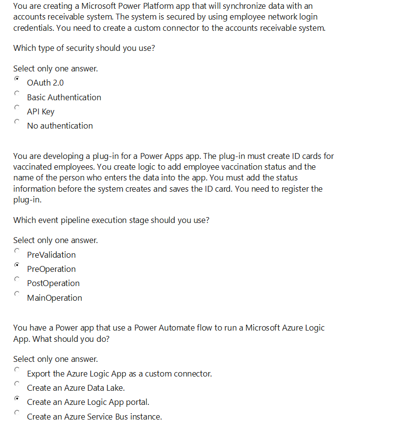 Solved You are creating a Microsoft Power Platform app that | Chegg.com