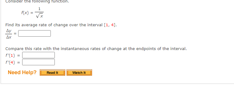 Solved Consider the following function. f(x)=x1 Find its | Chegg.com