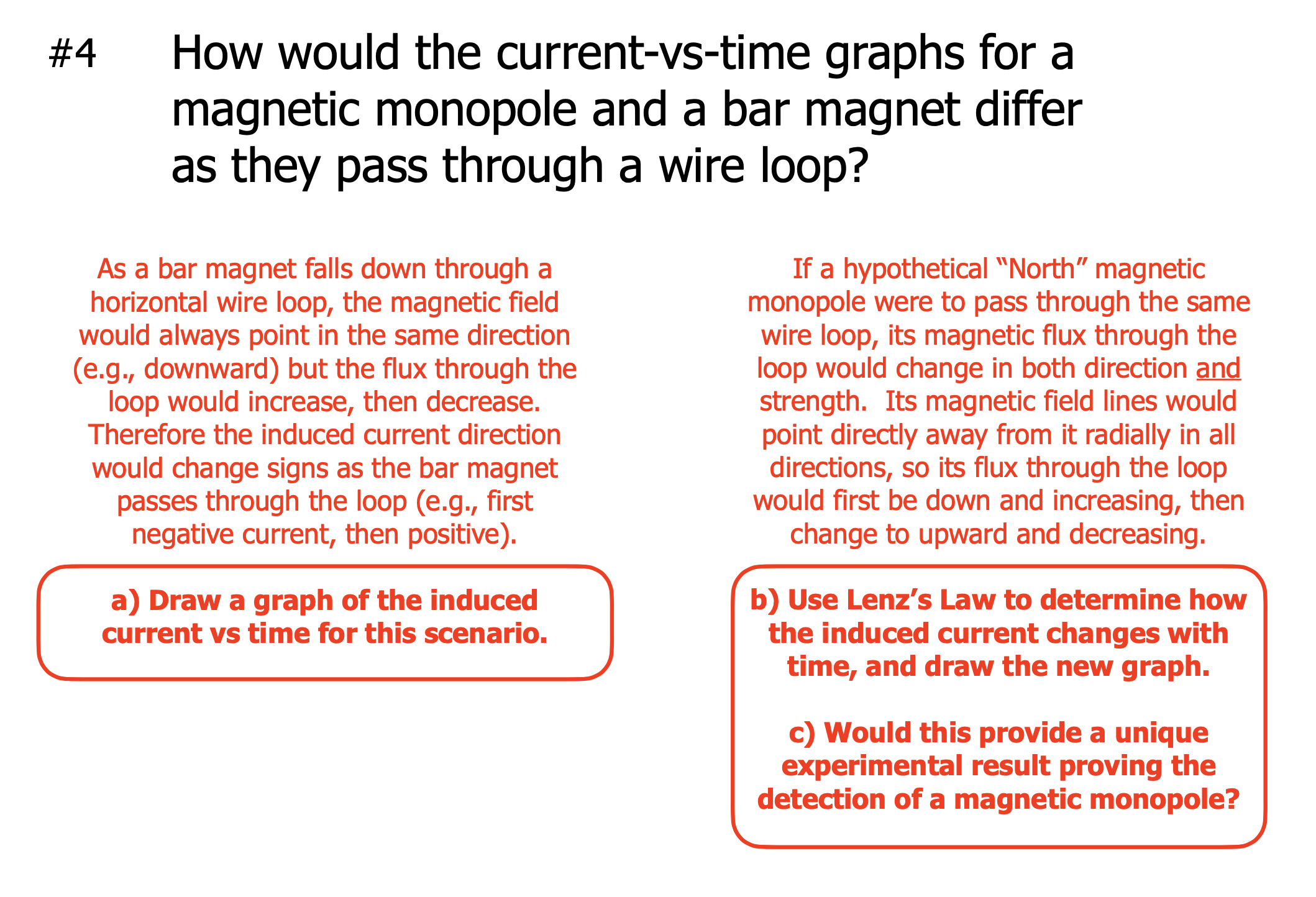 Solved \#4 How would the current-vs-time graphs for a | Chegg.com