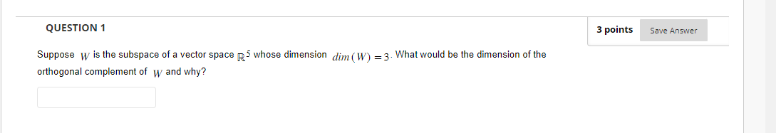 Solved Suppose W is the subspace of a vector space R5 whose | Chegg.com