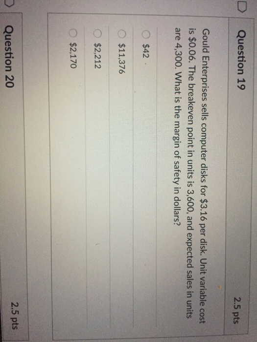 Solved D Question 19 2.5 pts Gould Enterprises sells | Chegg.com