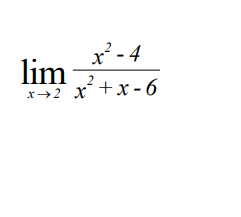 Solved limx→2x2-4x2+x-6 ﻿find the limit | Chegg.com
