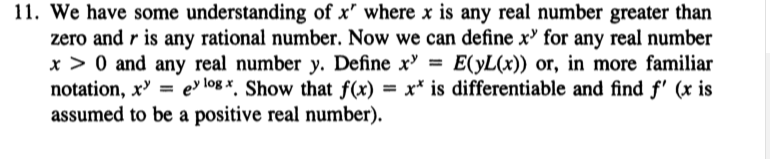 Solved 11. We have some understanding of x' where x is any | Chegg.com
