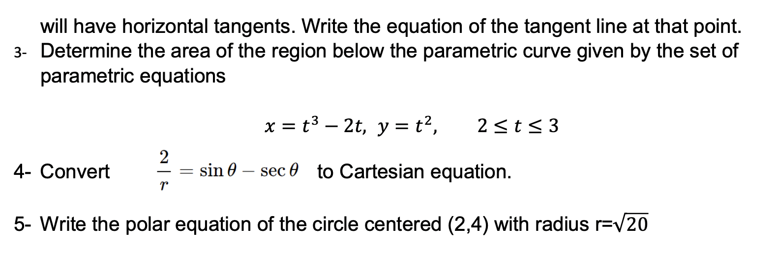 Solved will have horizontal tangents. Write the equation of | Chegg.com