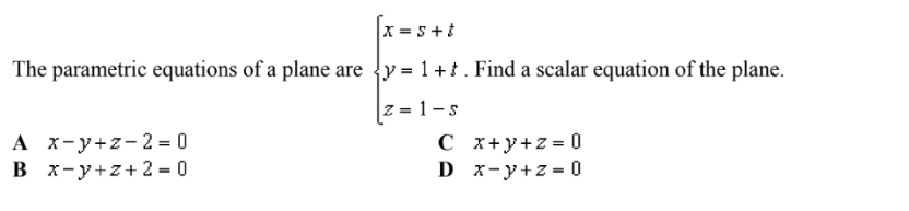 Solved The parametric equations of a plane are | Chegg.com