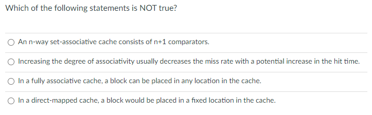 Solved Which of the following statements is NOT true? An | Chegg.com