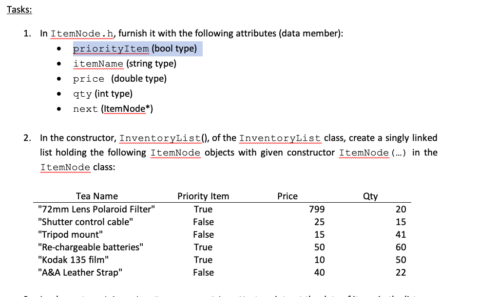 Solved You are asked to implement a linked list that | Chegg.com