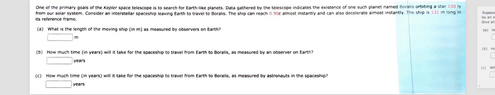Solved One of the primary goals of the Kepler space | Chegg.com