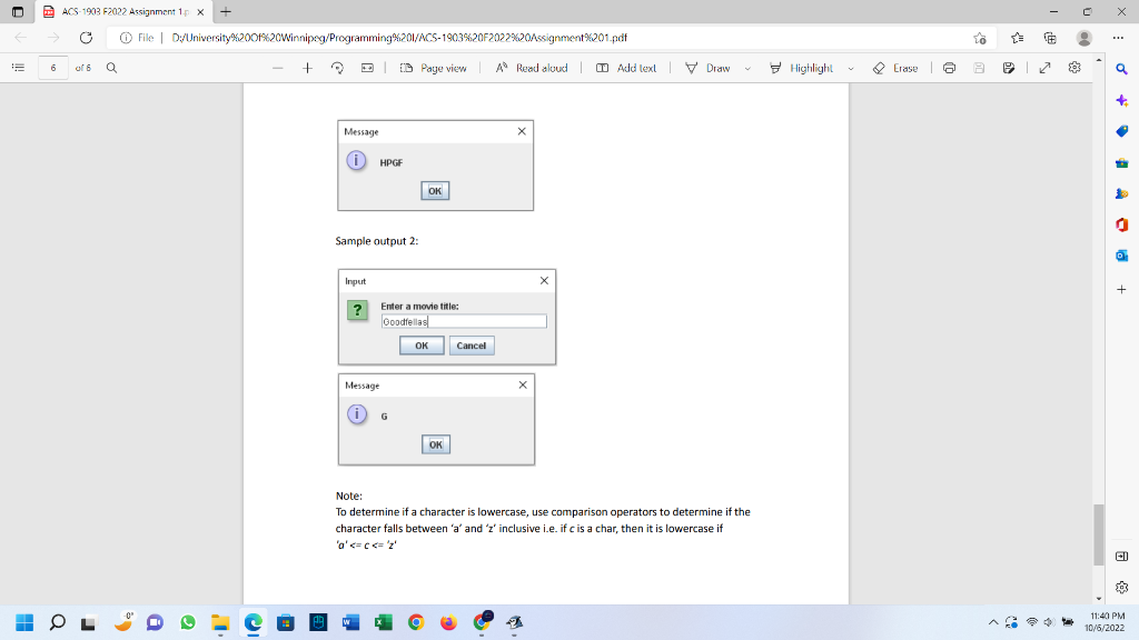 Solved Use with the JOptionPane. Write a program named | Chegg.com