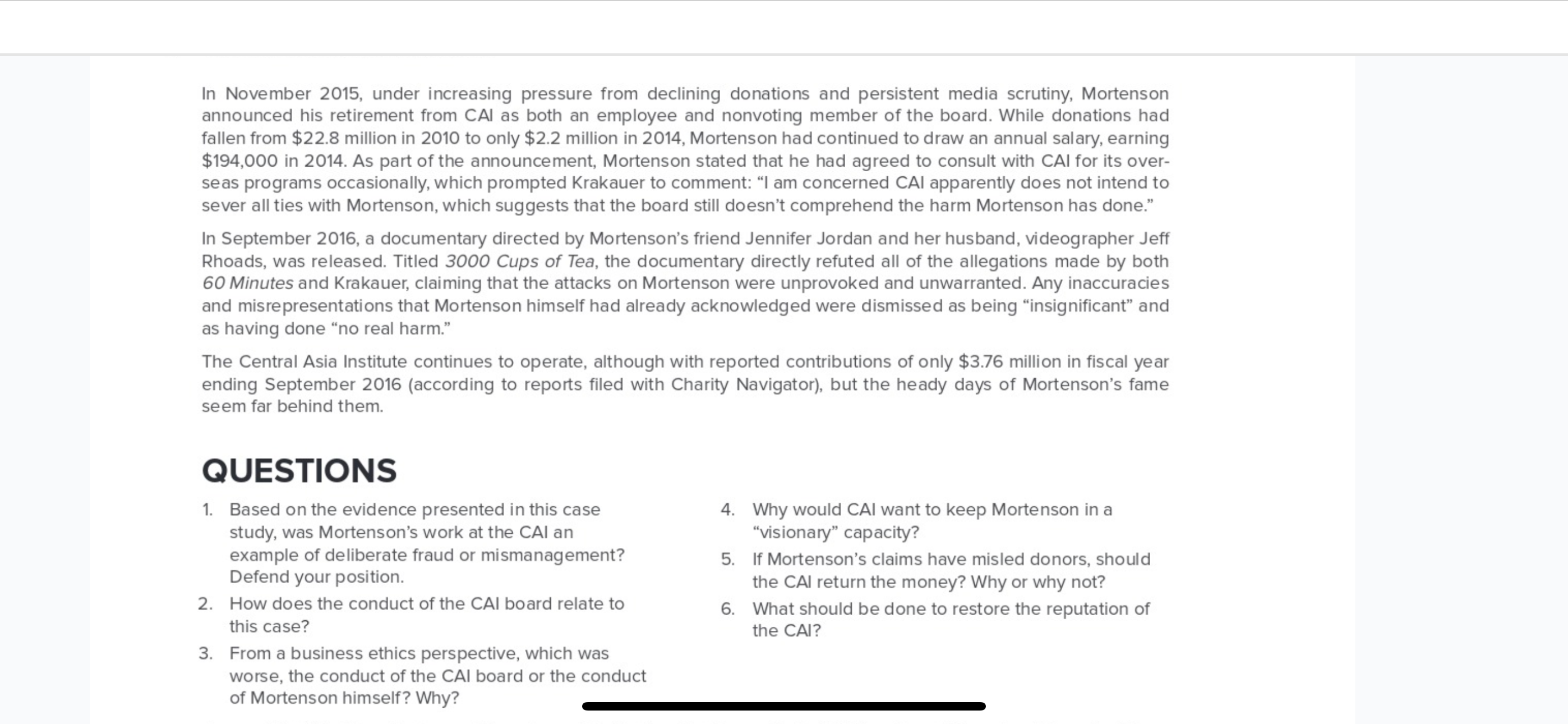 Solved Please help answering questions 1-6 ﻿based on article | Chegg.com