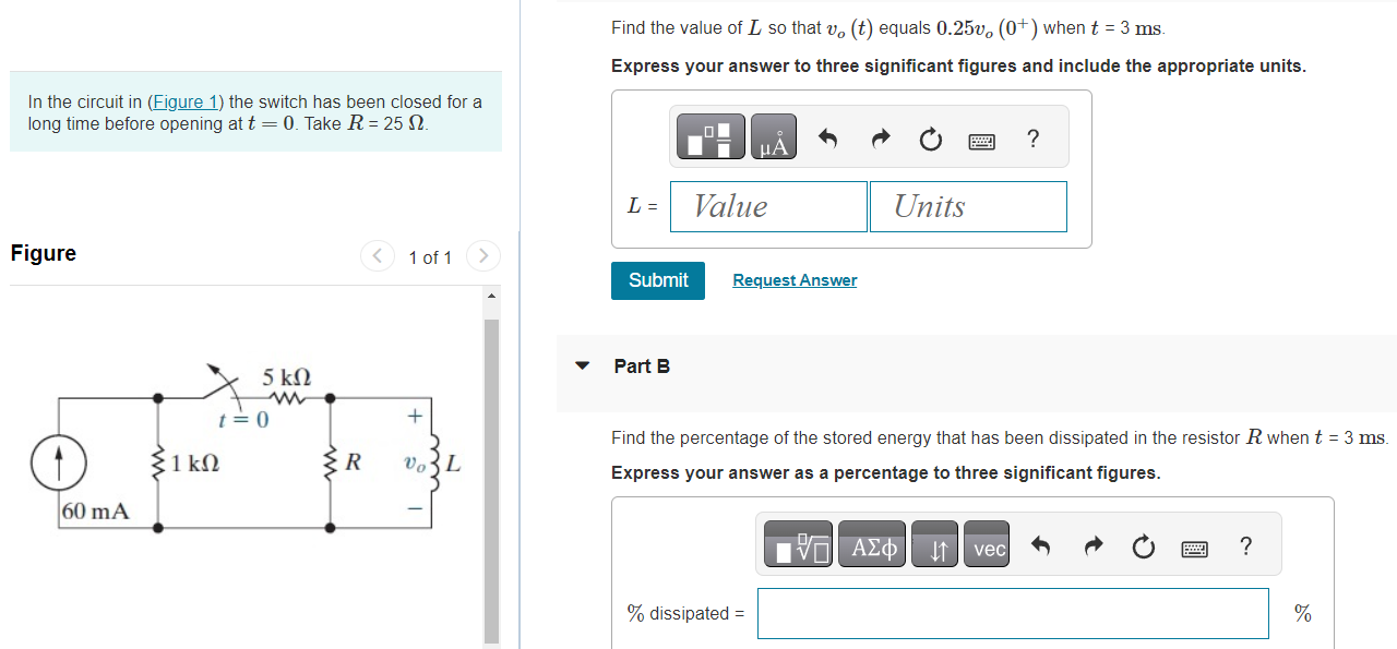 Solved Find the value of L so that vo(t) equals | Chegg.com