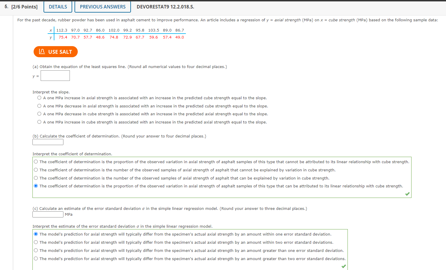5. [2/6 Points] DETAILS PREVIOUS ANSWERS DEVORESTAT9 | Chegg.com