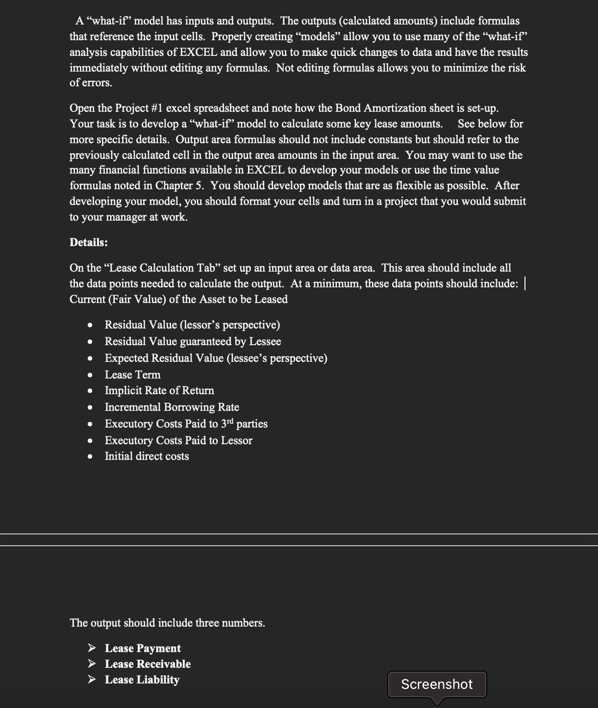 Solved A "what-if" model has inputs and outputs. The outputs | Chegg.com