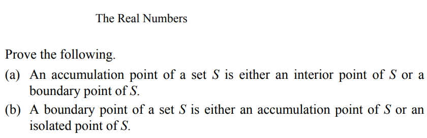 Solved The Real Numbers Prove the following. (a) An | Chegg.com