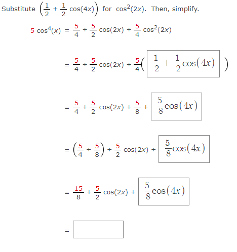 Solved te (21+21cos(4x)) for cos2(2x). Then, simplify. | Chegg.com