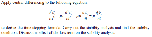 Solved Apply central differencing to the following | Chegg.com