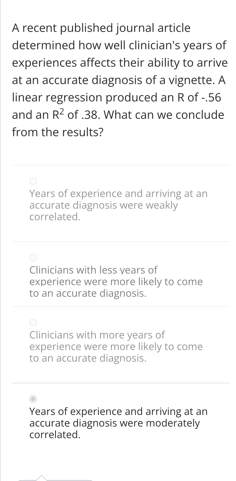 Solved A recent published journal article determined how | Chegg.com