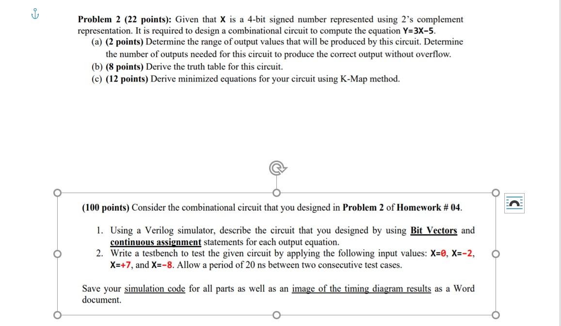 Solved Problem 2 (22 points): Given that X is a 4-bit signed | Chegg.com