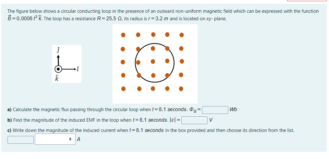 Solved The figure below shows a circular conducting loop in | Chegg.com