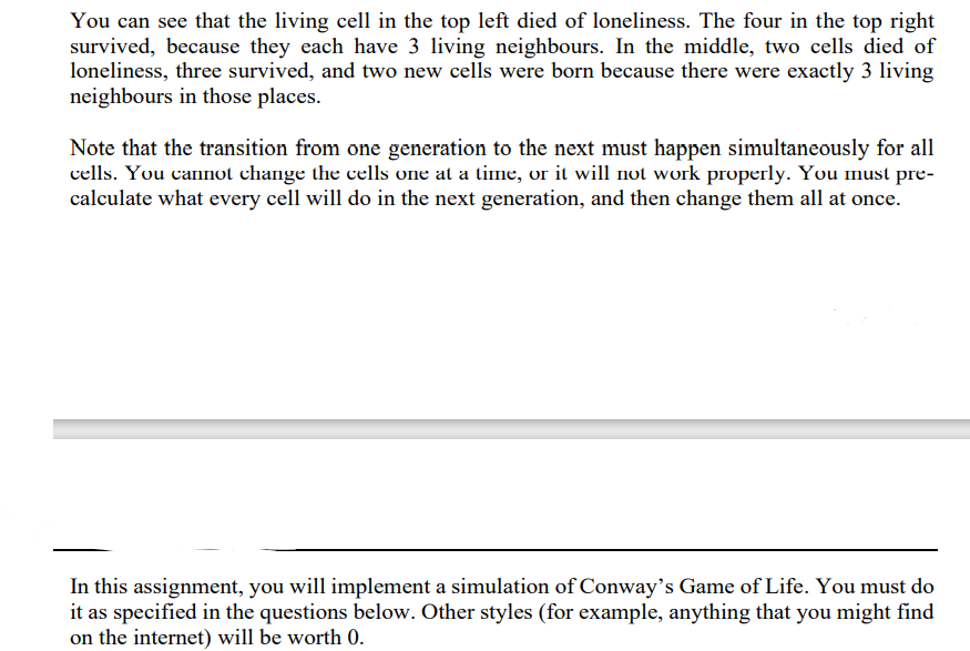 John Conway invented his “Game of Life” in 1970. It | Chegg.com