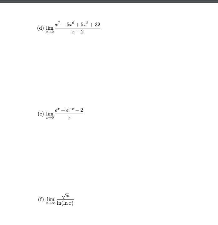Solved (5) Find the limit using the l'Hospital's rule. | Chegg.com