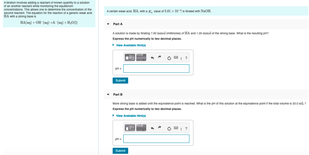 Solved Assume that 33.0 mL of a 0.10 M solution of a weak | Chegg.com
