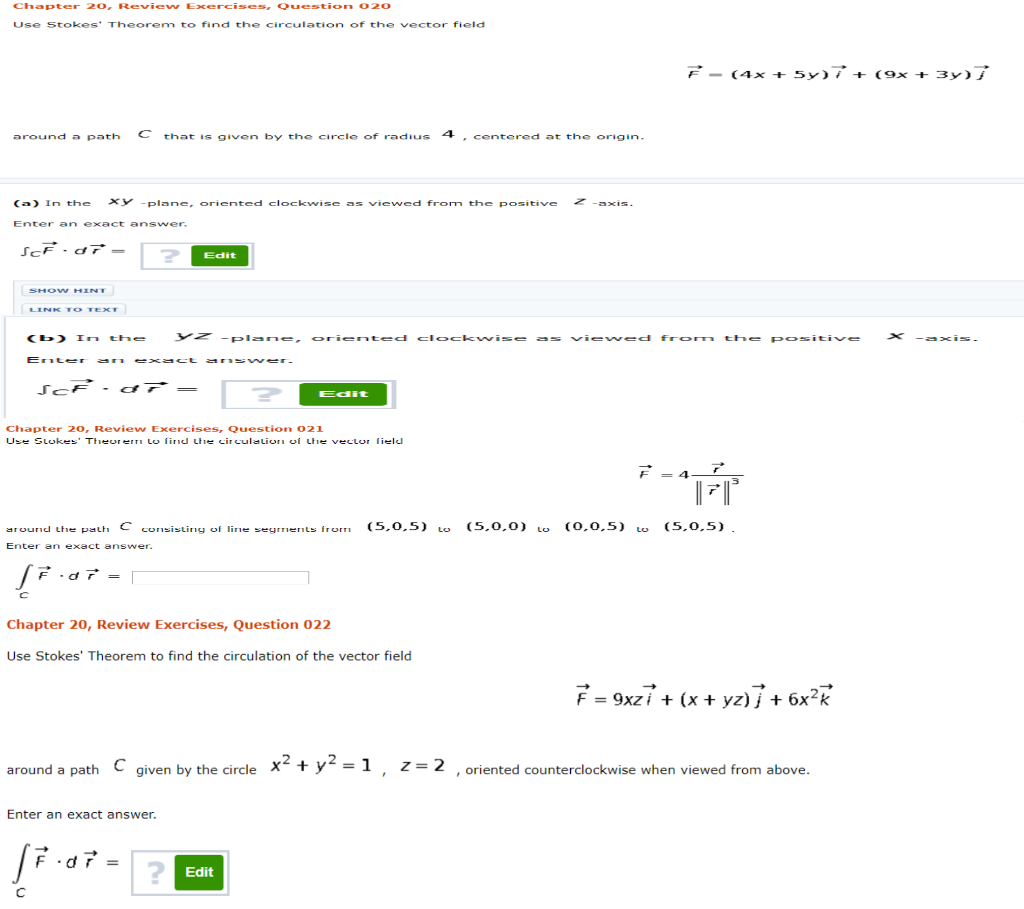 Solved Chapter 20, Review Exercises, Question 020 Use | Chegg.com