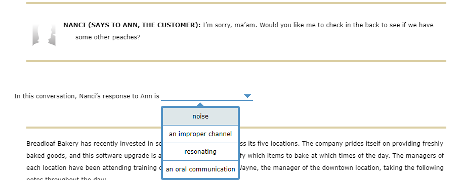 Solved Read the following segments of a communication | Chegg.com