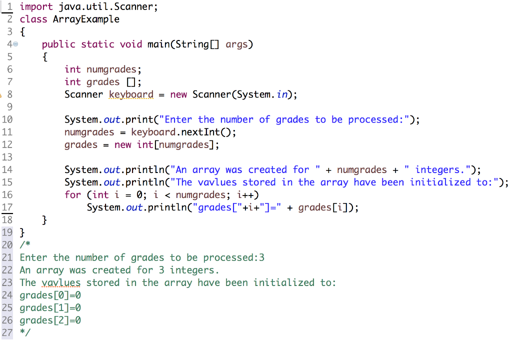 Solved One Dimensional Arrays: Do one (or more) of the | Chegg.com
