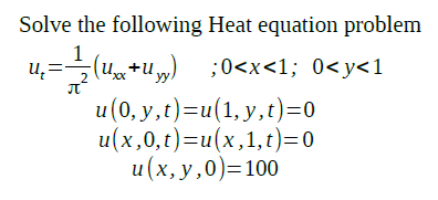 Solved Solve the following Heat equation problem us=(1+Uv) | Chegg.com