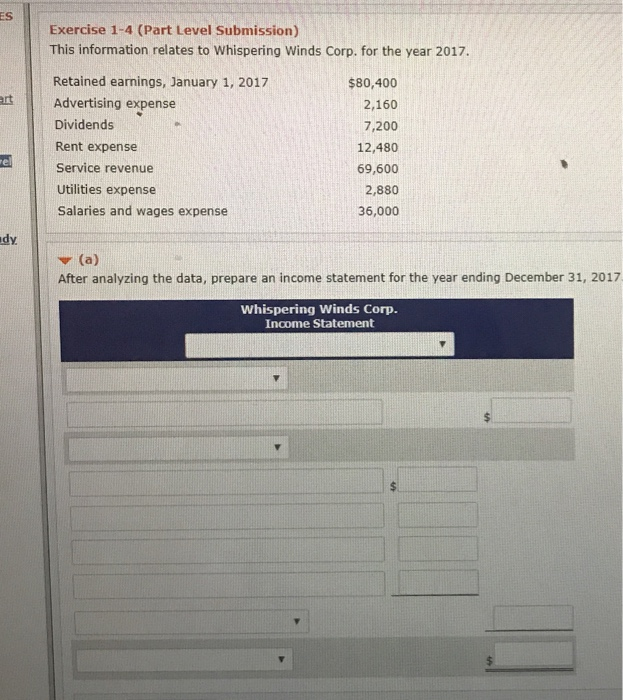 Solved ES Exercise 1-4 (Part Level Submission) This | Chegg.com