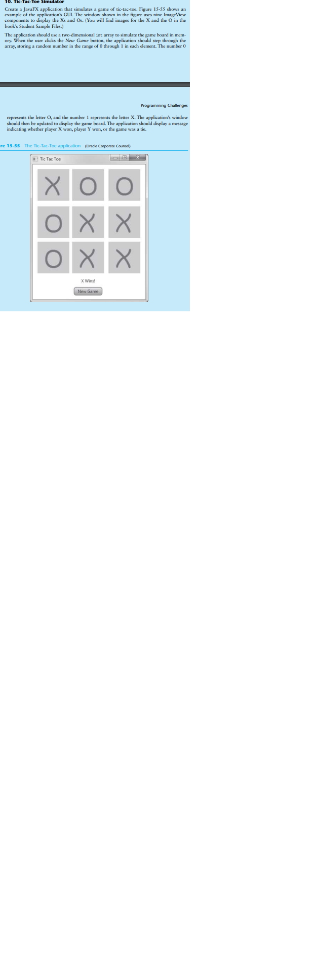 Solved Tic-Tac-Toe Simulator Create a JavaFX application | Chegg.com