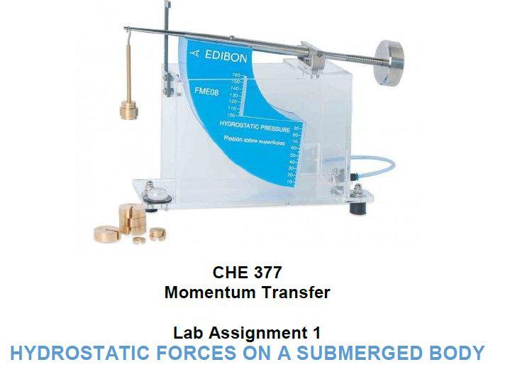 Solved EDIBON FME08 140- 130 120 310- 00 HYDROSTATIC | Chegg.com