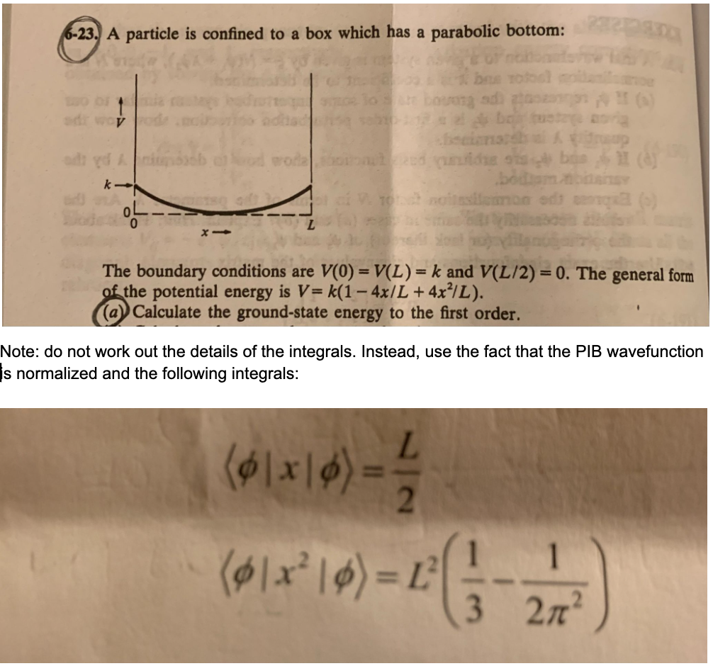 Solved 6-23. A particle is confined to a box which has a | Chegg.com