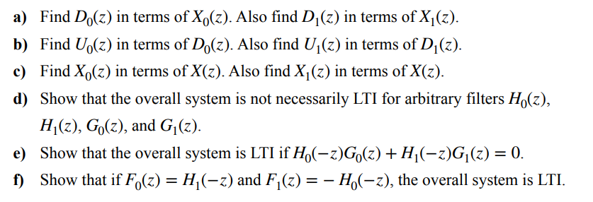 Solved Consider the following discrete time system. All four | Chegg.com