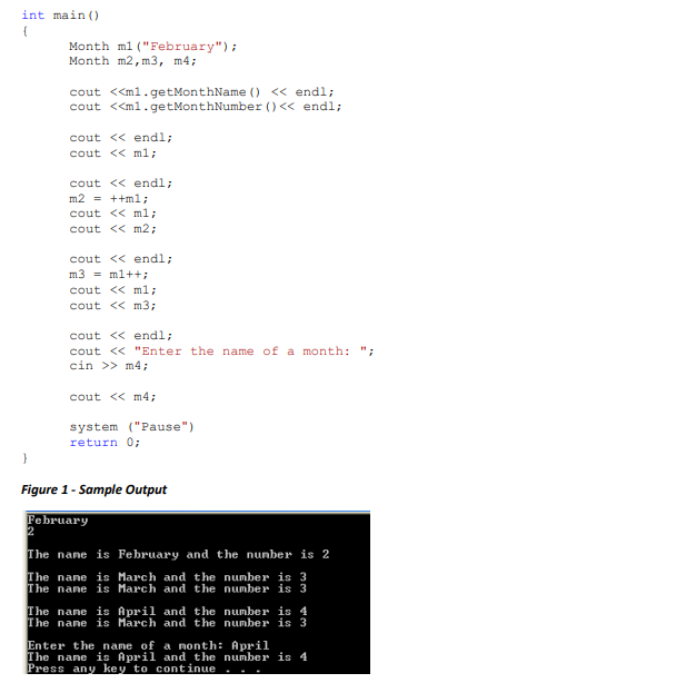 (Solved) : Month Class Design Class Named Month Class Following Private ... (Solved) : Month Class Design Class Named Month Class Following Private ...