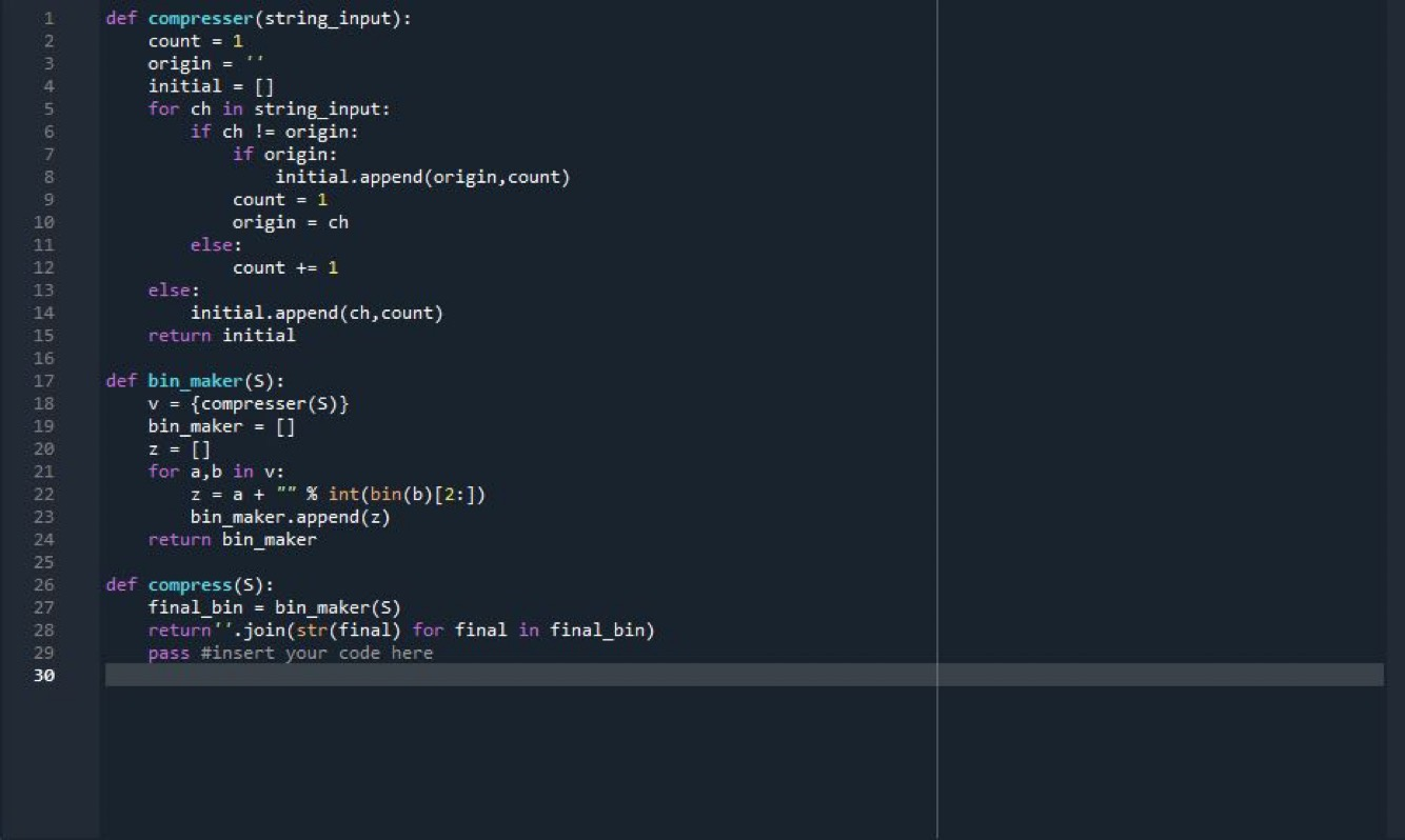 Solved Python. I've been stuck on compress and decompress | Chegg.com