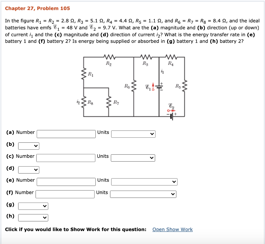Solved Chapter 27, Problem 105 In the figure R1 = R2 = 2.8 | Chegg.com