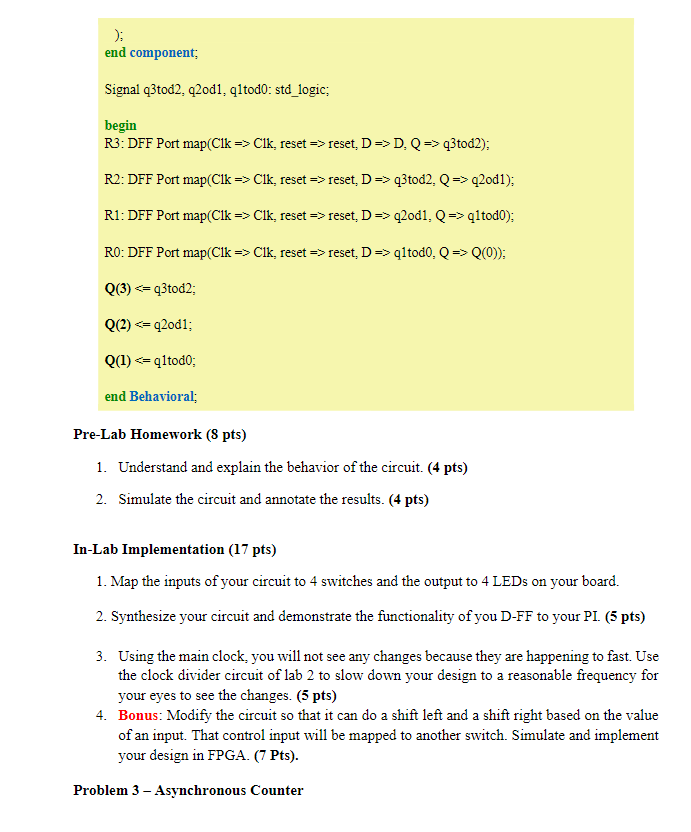 Problem 1: Design and Implementation of an alarm | Chegg.com