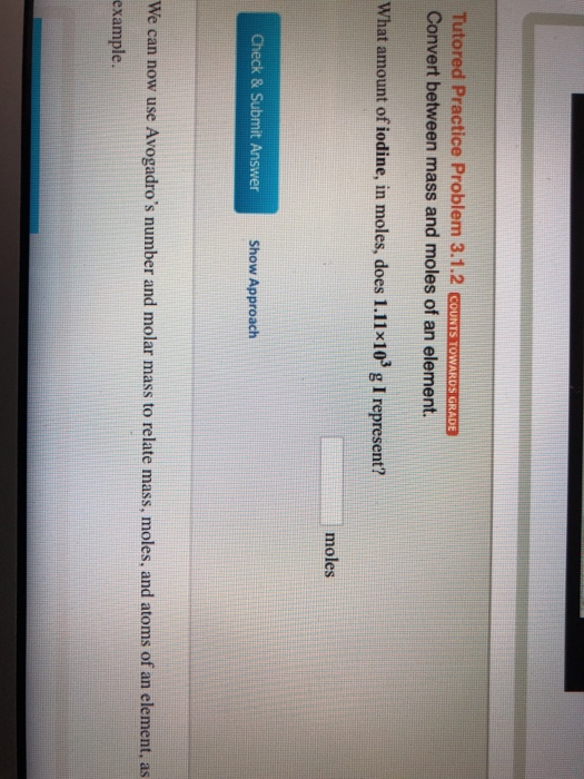 Solved Tutored Practice Problem 3.1.2 Convert between mass | Chegg.com