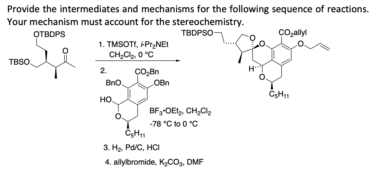 Solved 0 Provide the intermediates and mechanisms for the | Chegg.com