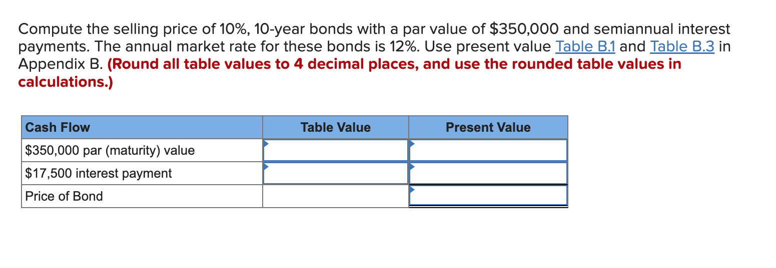 Solved Table B.1* Present Value of 1 p=1/(1+i)nCompute the | Chegg.com