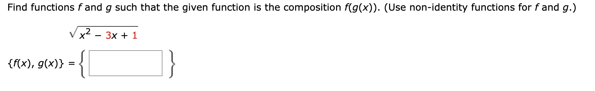 Solved Find functions f and g such that the given function | Chegg.com