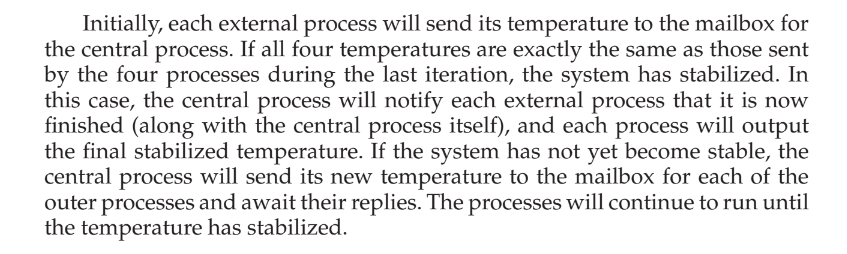 Solved Four external processes will communicate temperatures | Chegg.com