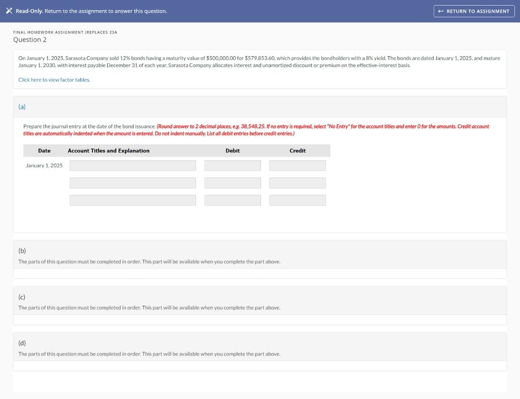 Solved Read-Only. Return to the assignment to answer this | Chegg.com