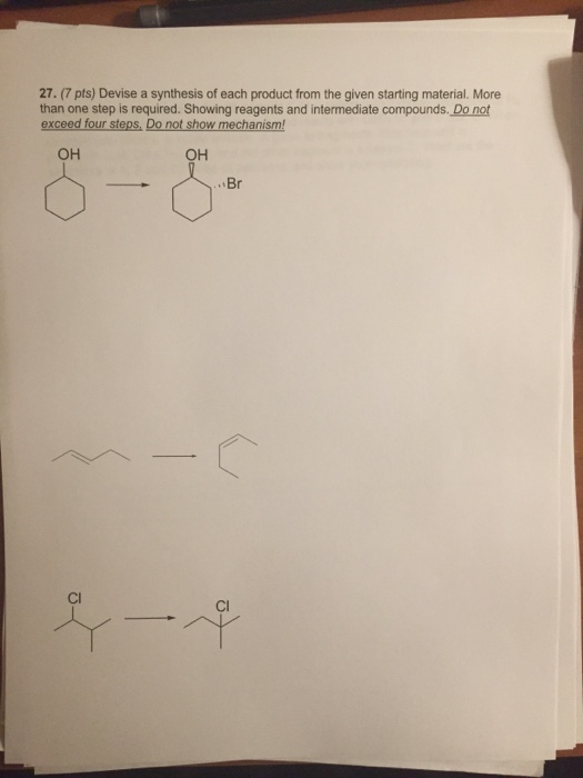 Solved Devise a synthesis of each product from the given | Chegg.com