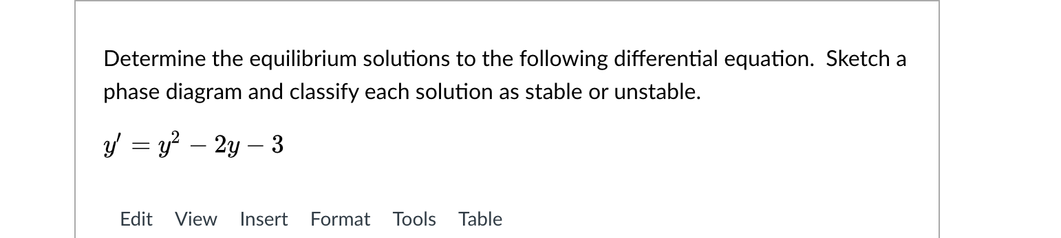Solved Determine the equilibrium solutions to the following | Chegg.com