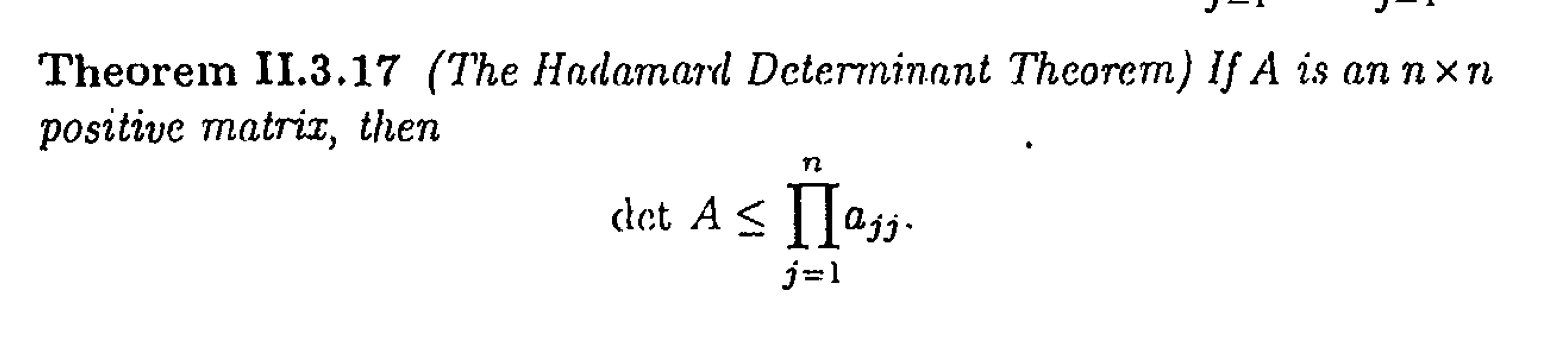Solved Theorem II.3.17 (The Halamarl Determinant Theorem) | Chegg.com